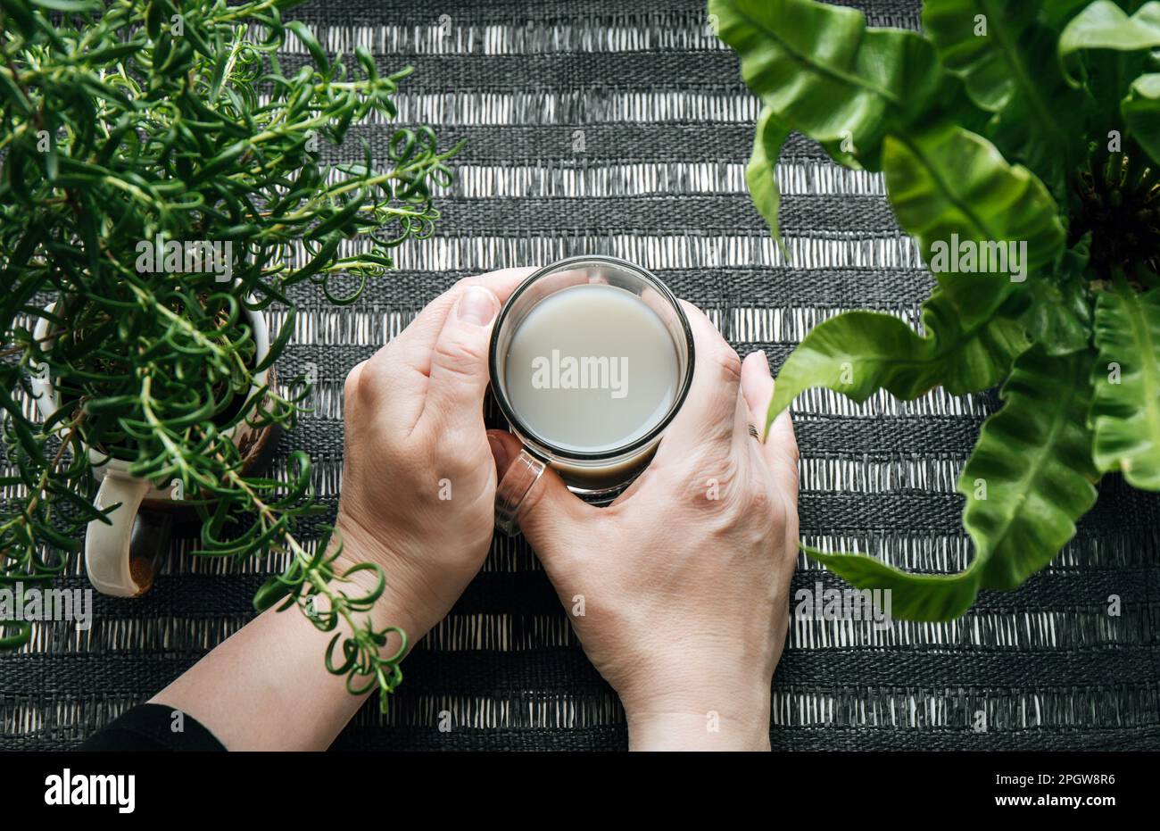 Clay powder mixed with water, drink for digestive system and health ...