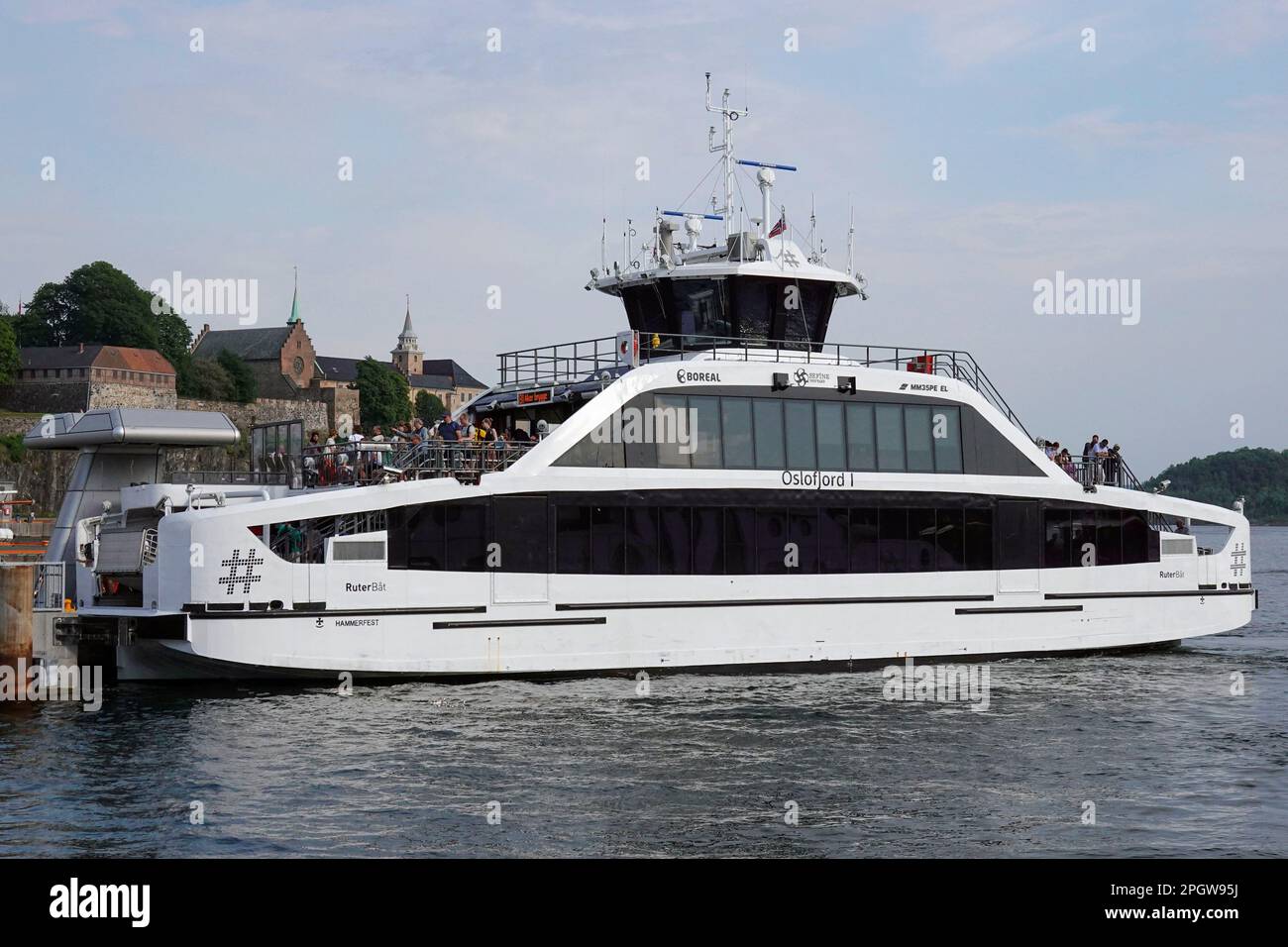 Norway, Oslo, A ferry cruising the Oslo fjord Photo © Fabio Mazzarella ...