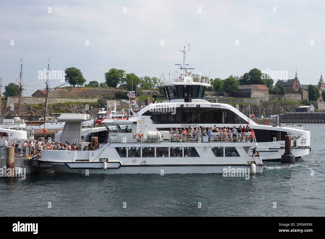 Norway, Oslo, A ferry cruising the Oslo fjord Photo © Fabio Mazzarella ...