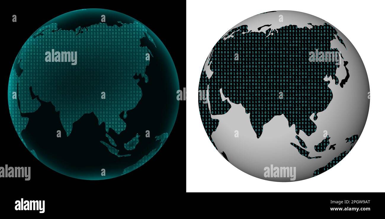 Globe of the world with halftone dots. globe map asia hologram texture ...