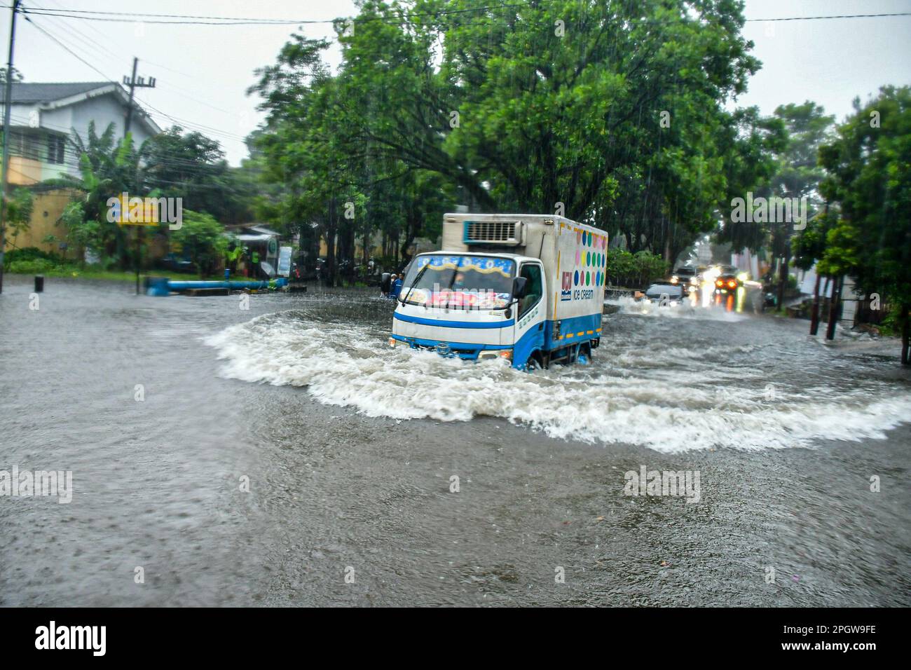 Malang, Indonesia. 24th Mar, 2023. A number of areas in Malang were ...