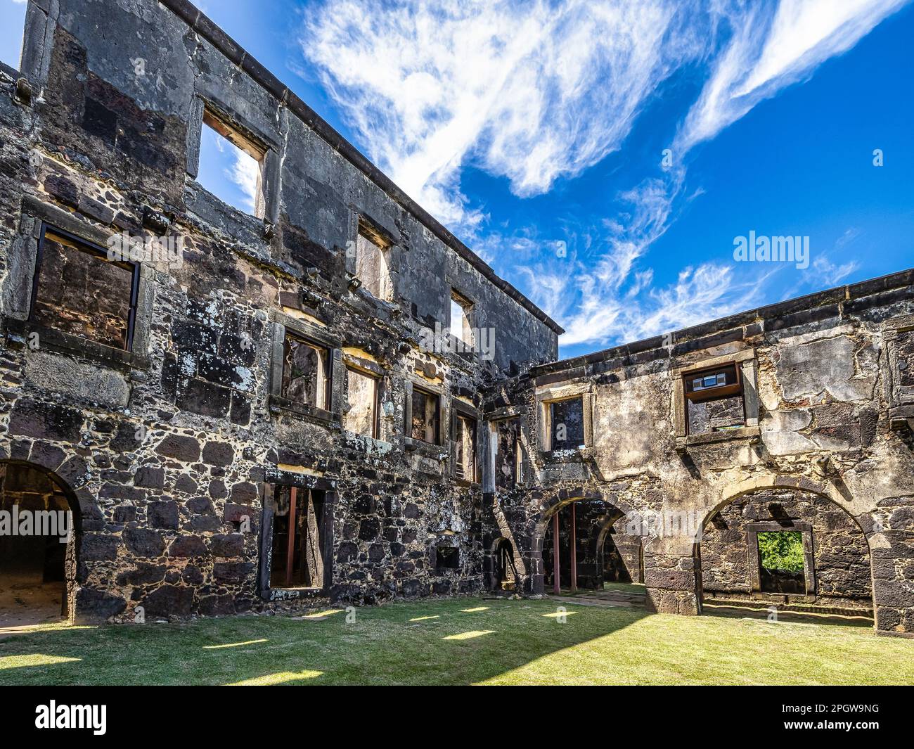 Ruins of the Garcia D'Avila castle, in the Praia do Forte region in the ...