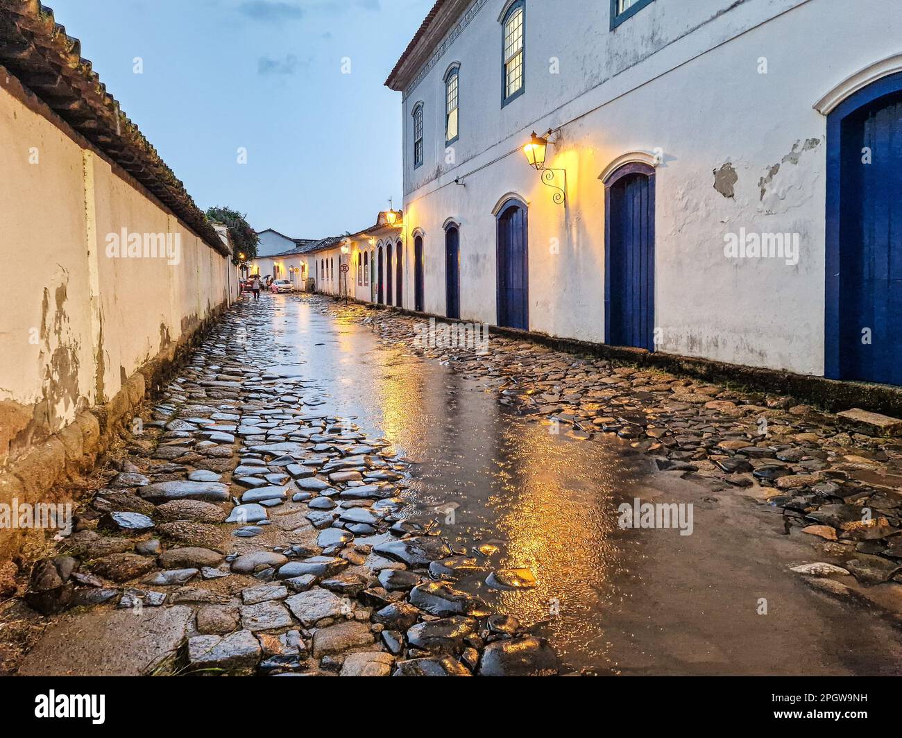 Extreme rainfall in Paraty, Brazil causes flooding in the river flowing ...