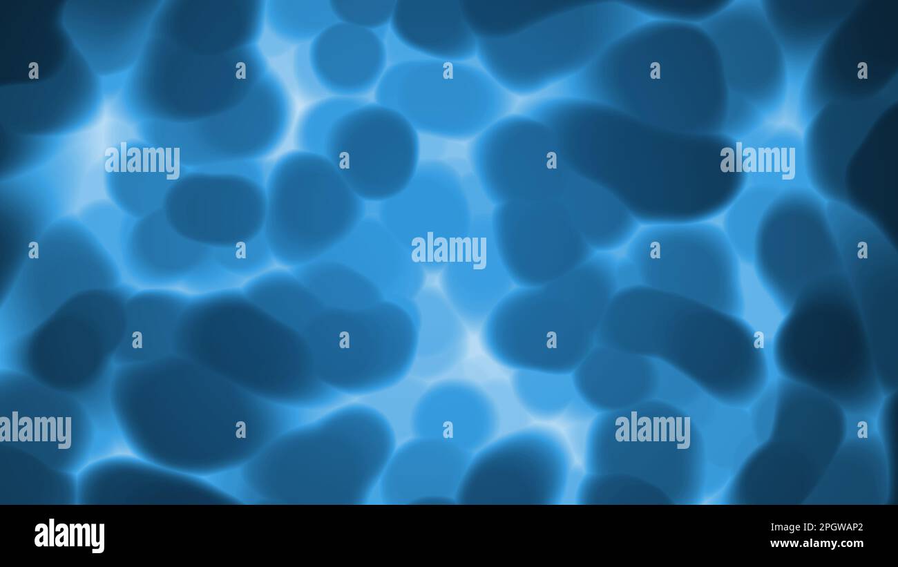 Abstract blue background with circles and lines. 3d render illustration ...