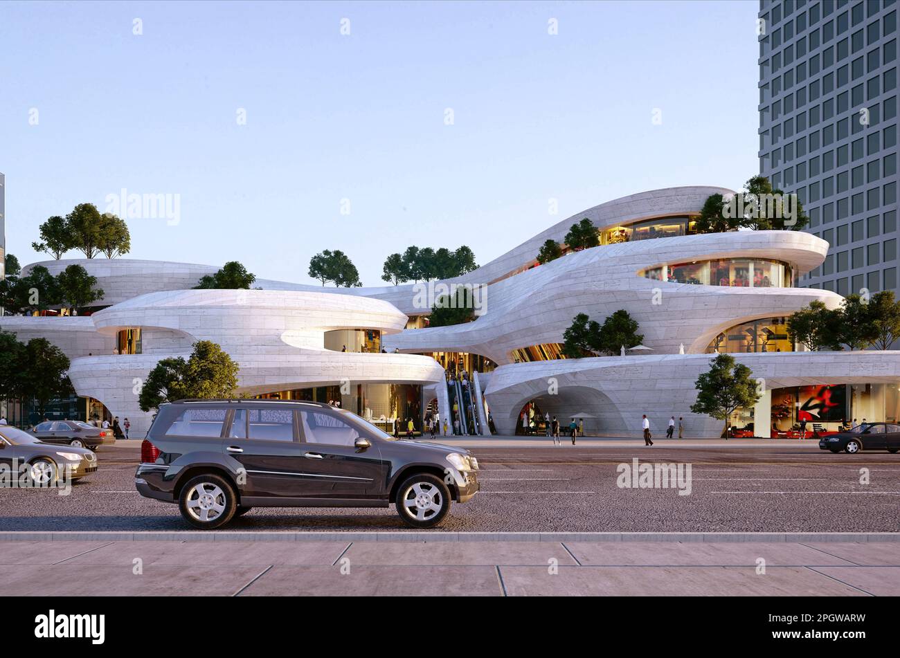 3d render of building exterior Stock Photo - Alamy
