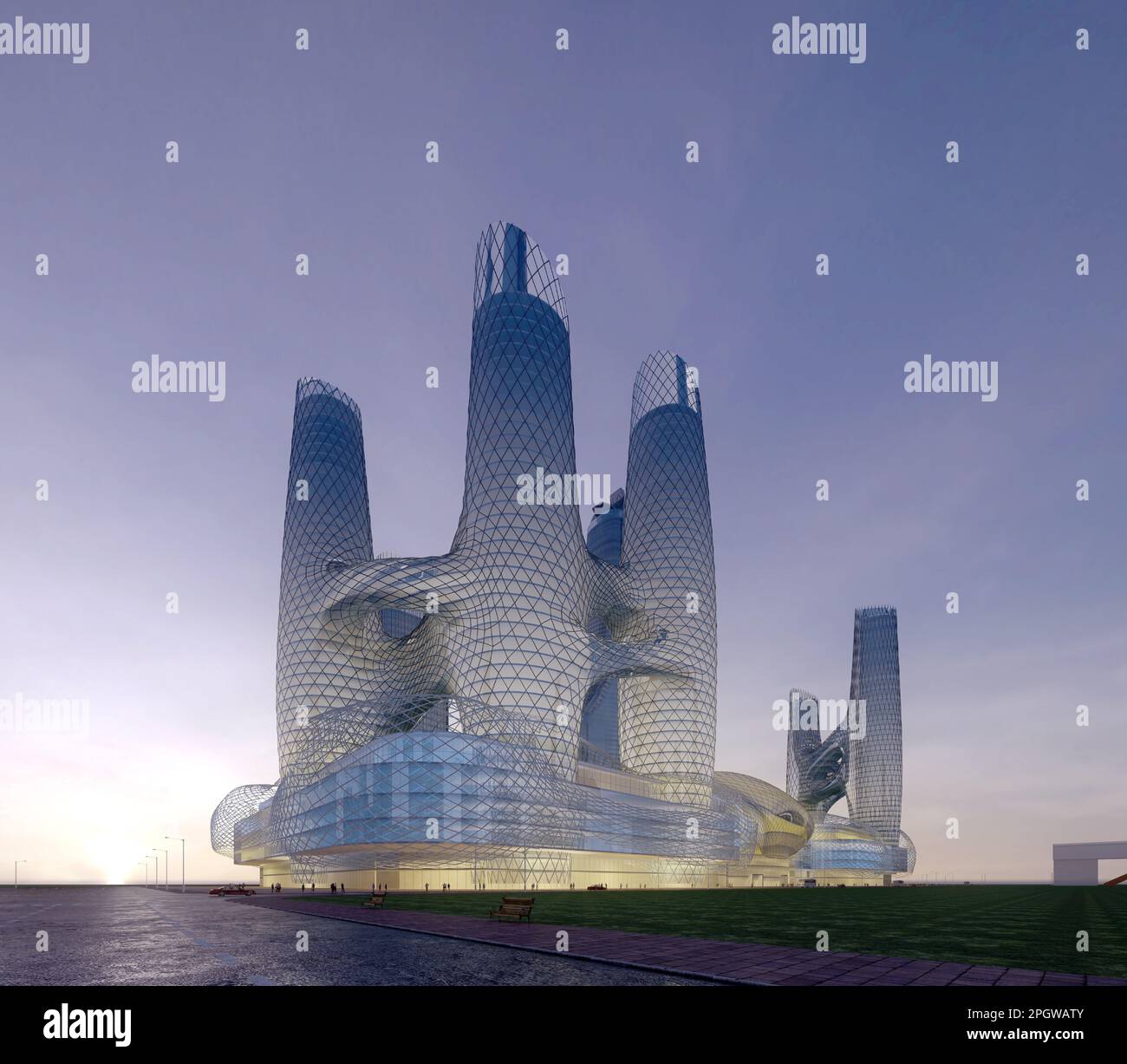 3d render of building exterior Stock Photo - Alamy