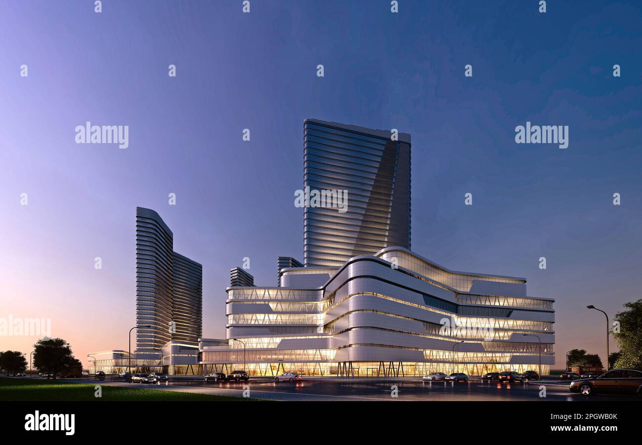 3d render of building exterior Stock Photo - Alamy