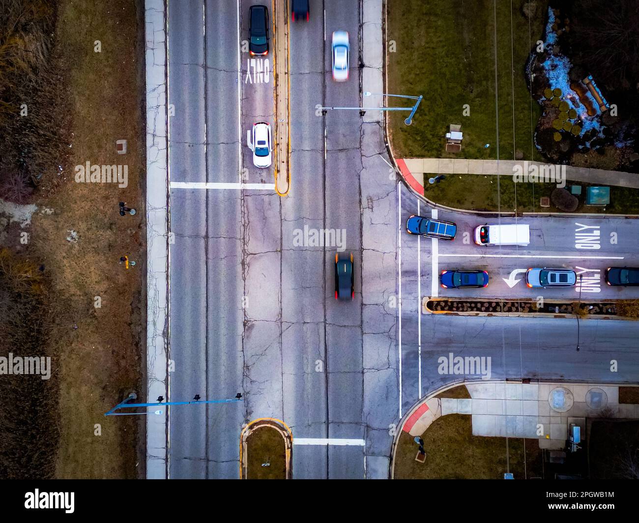 An aerial shot of 75th Street and Ranchview Drive in Naperville ...