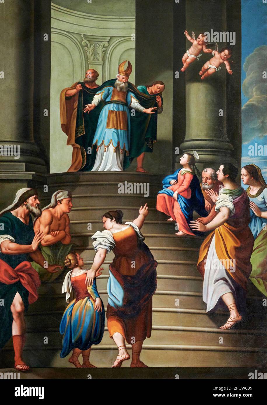 Presentazione di Maria al tempio - olio su tela - A. Vanzi - XIX secolo ...