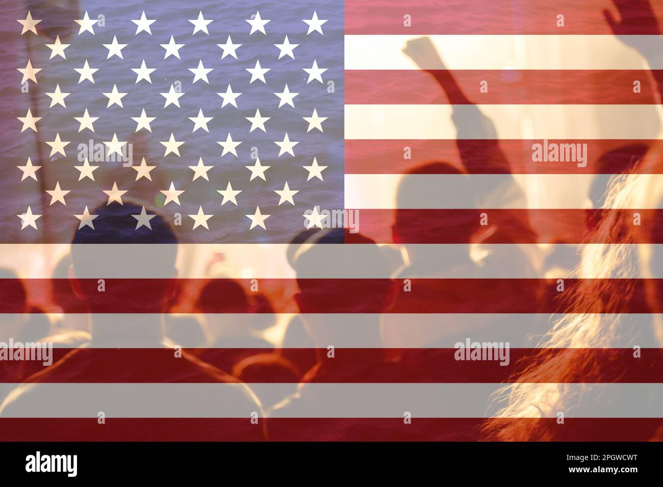 Protests in USA. USA flag background. American flag for Memorial Day or ...