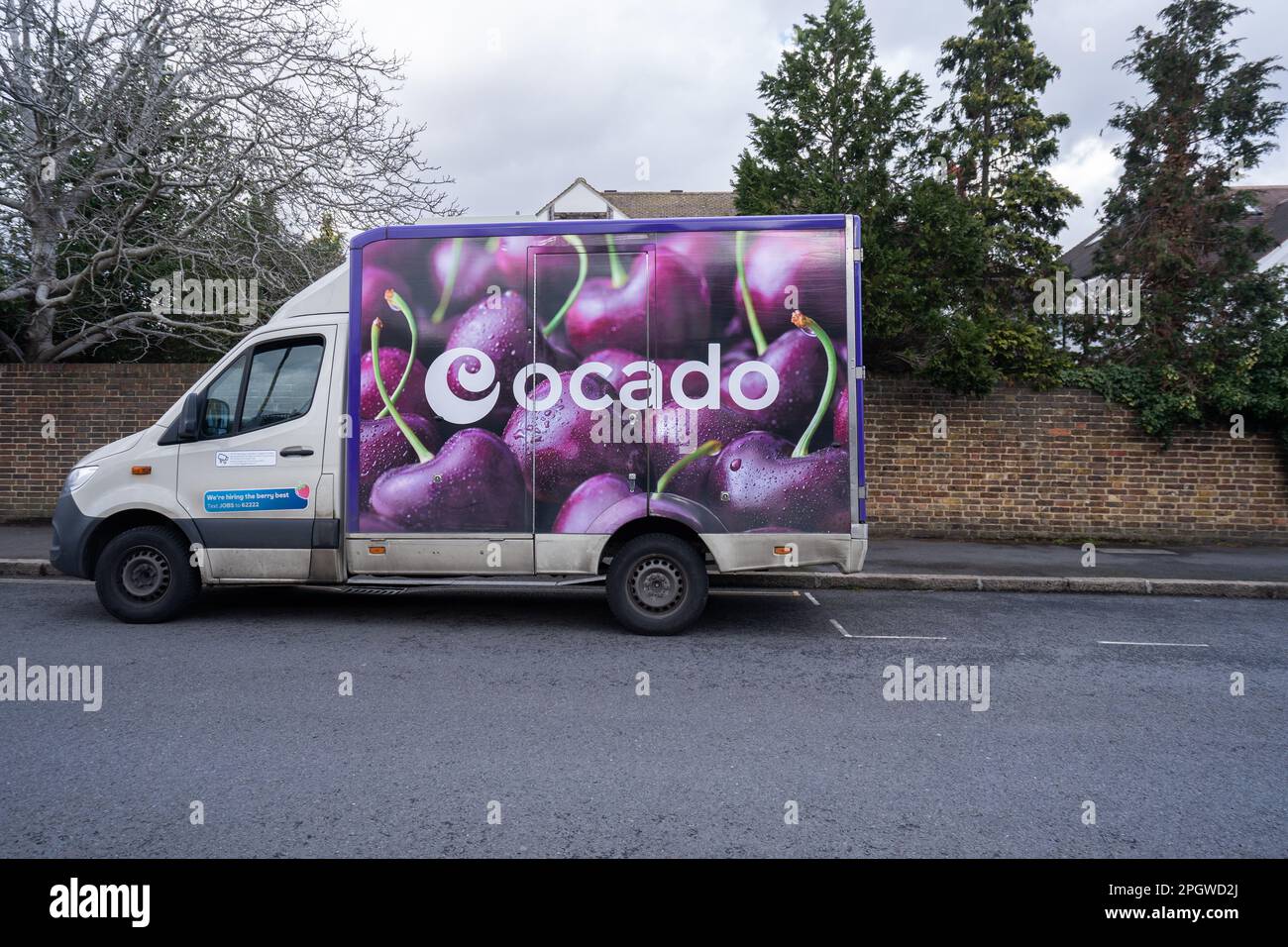 Ocado delivery van, Wimbledon, London, UK Stock Photo - Alamy