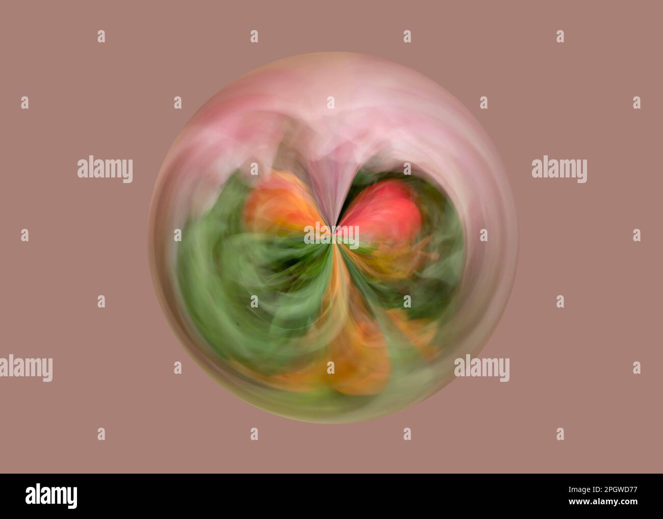 Pastel colored blurred floral orb circle design Stock Photo - Alamy