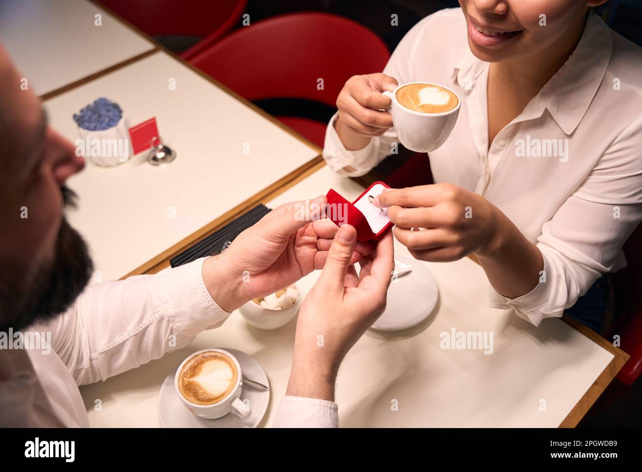 Interracial marriage proposal hi-res stock photography and images - Alamy