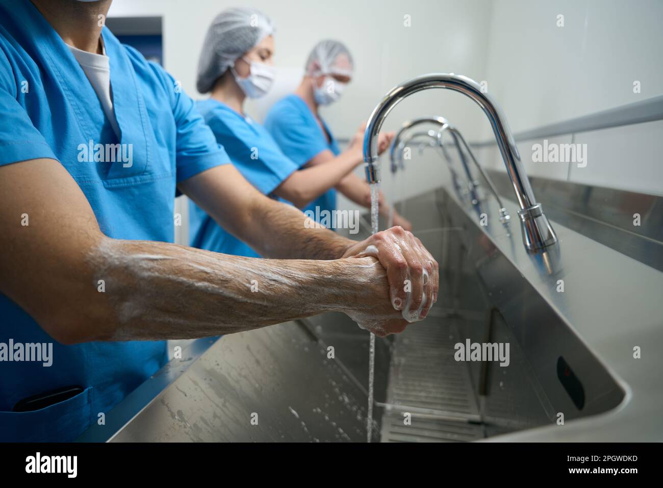 Man washing hands thoroughly with soap hi-res stock photography and ...