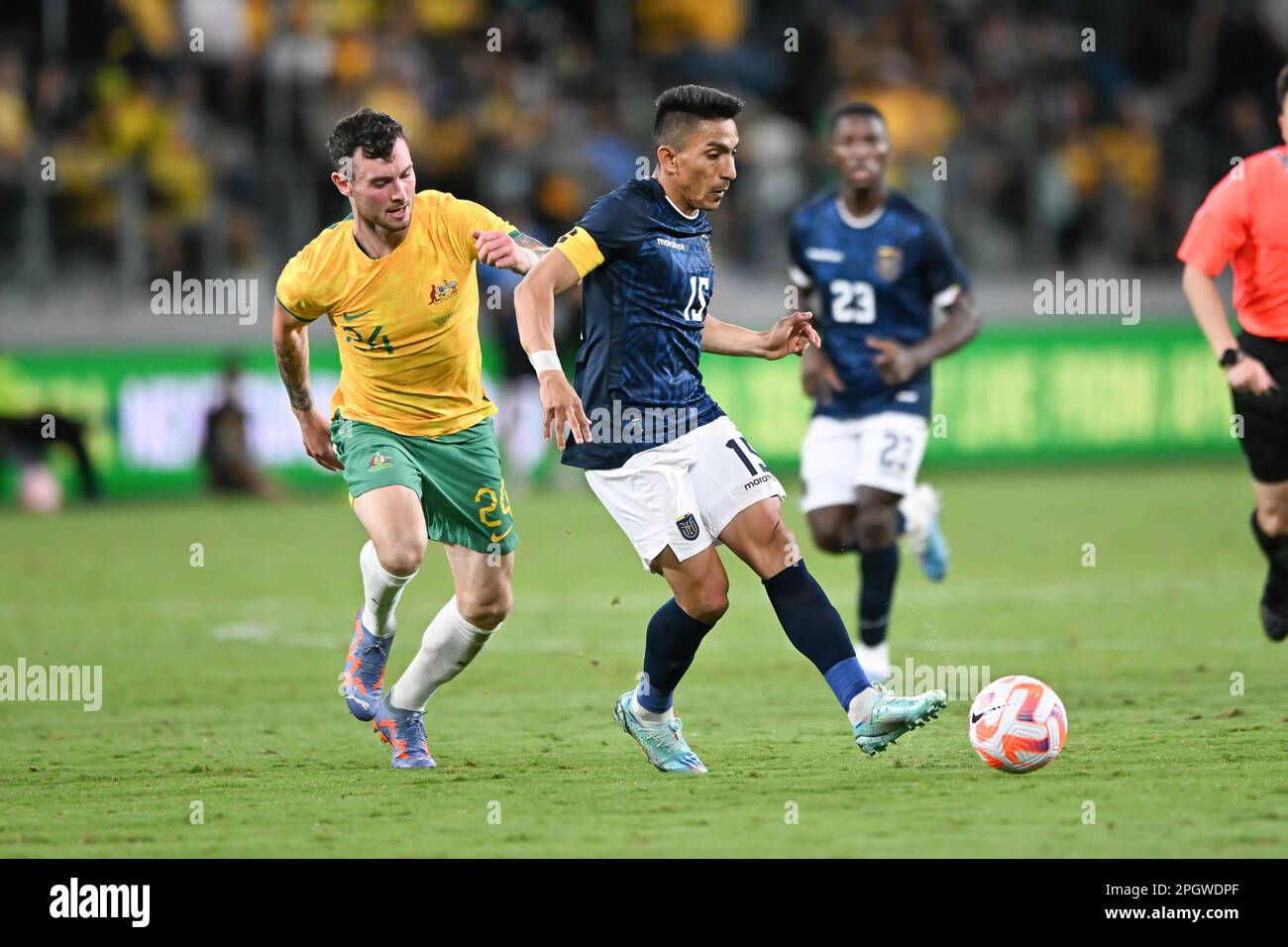Sydney, Australia. 24th Mar, 2023. Kye Rowles (L) of Australia National ...