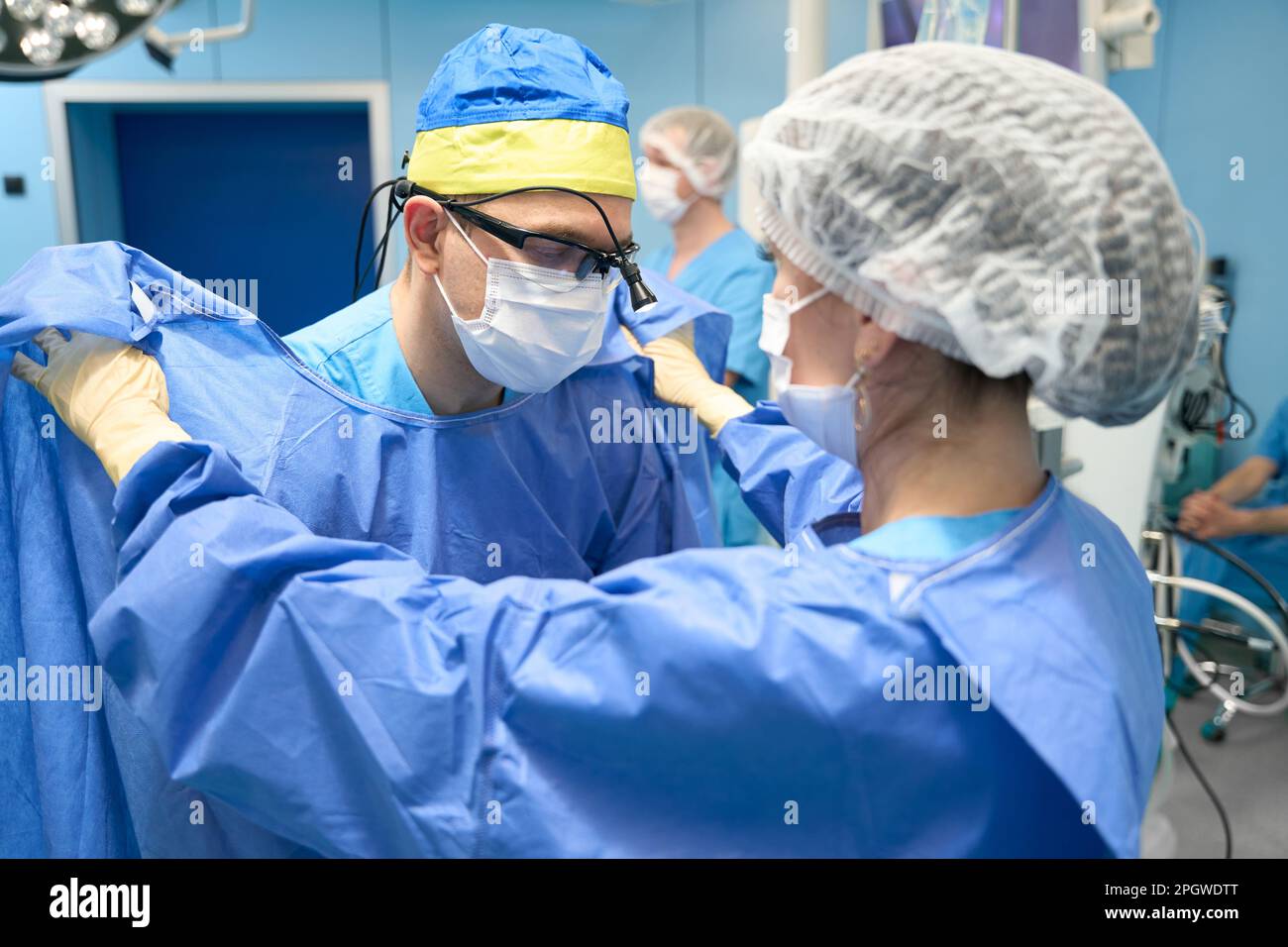 Process of preparing for a surgical operation Stock Photo - Alamy