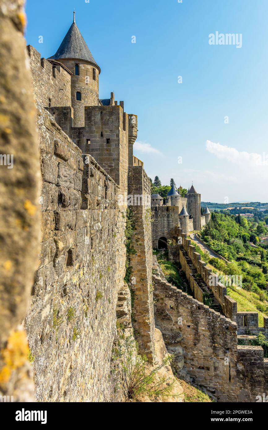 Carcassone walls hi-res stock photography and images - Alamy