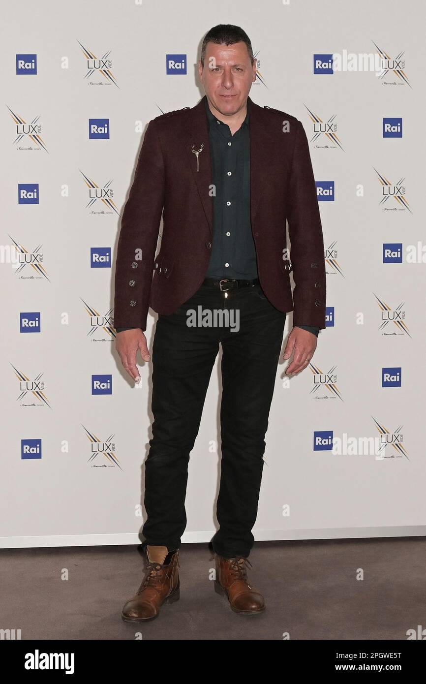 Gianmarco Pozzoli attends the photocall of the Rai fiction "Un passo dal cielo 7" at Eai Viaale ...