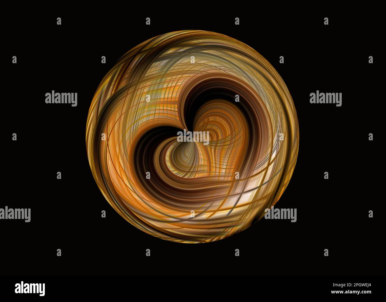 Modern heart design with intricate lines on a dark background Stock ...