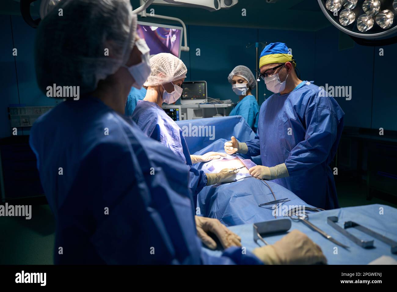 Patient lies on operating table hi-res stock photography and images - Alamy