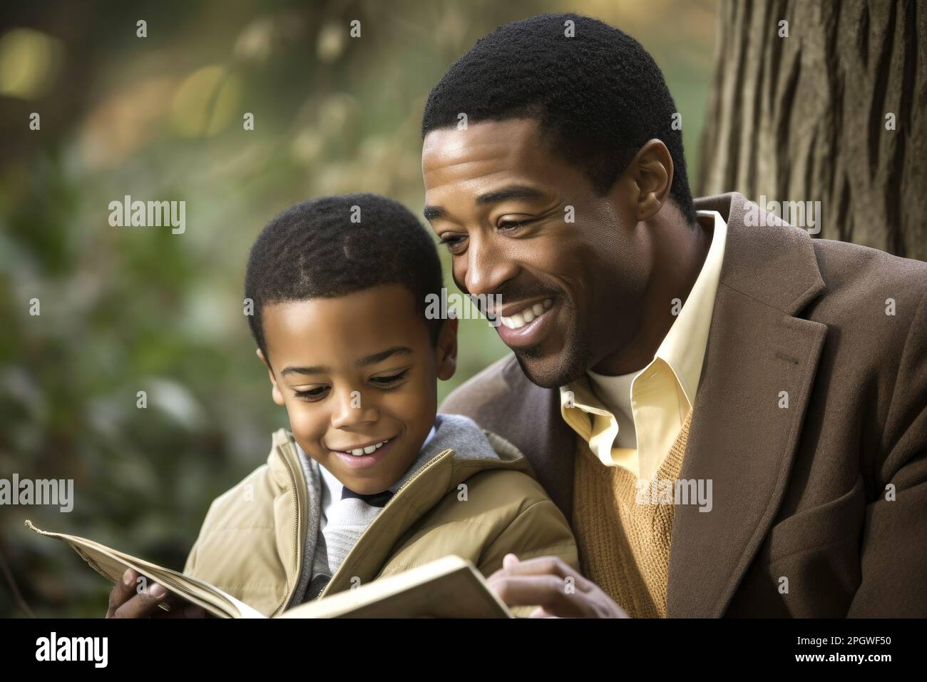 Father reading bible to family hi-res stock photography and images - Alamy
