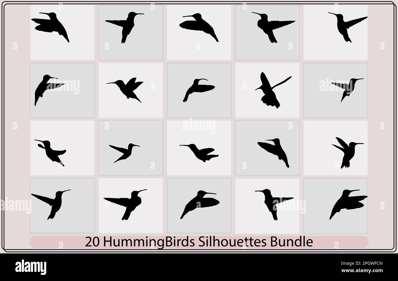 Abstract outline hummingbird symbol hi-res stock photography and images ...
