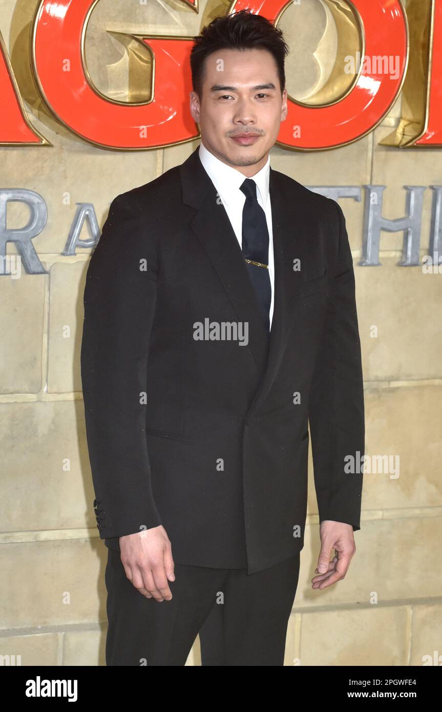 London, U.K. 23 March 2023. Jason Wong at the UK Premiere of "Dungeons ...