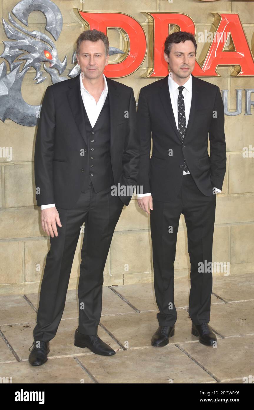 London, U.K. 23 March 2023. Jonathan Goldstein and John Francis Daley ...