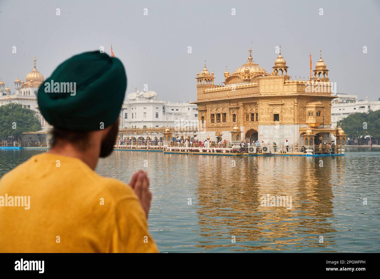 Amritsar, Punjab, India - Diwali 2019 - young Sikh man praying in front ...