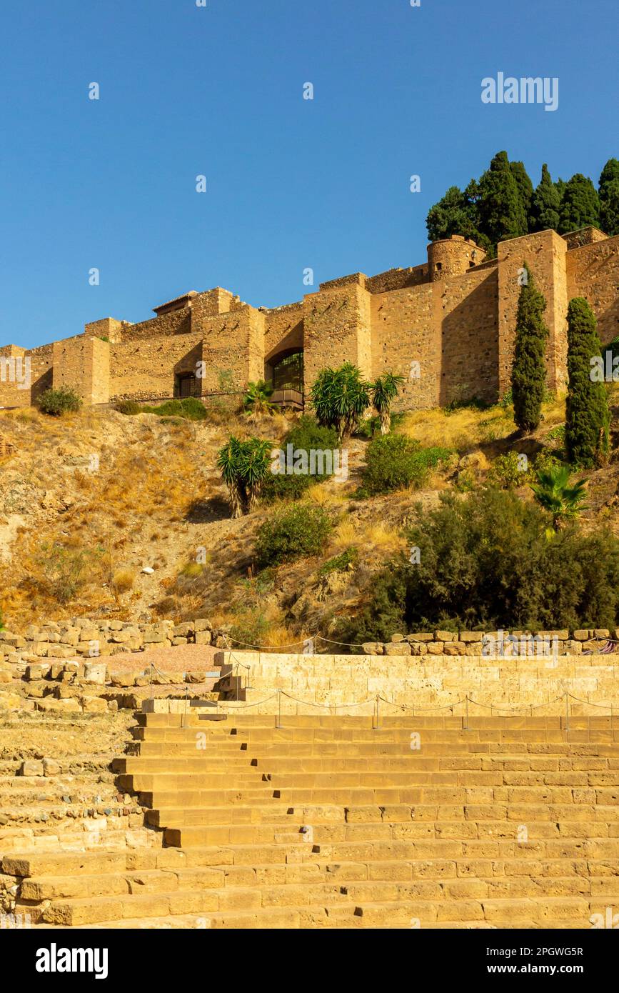 The Alcazaba in Malaga Andalucia southern Spain a palatial ...