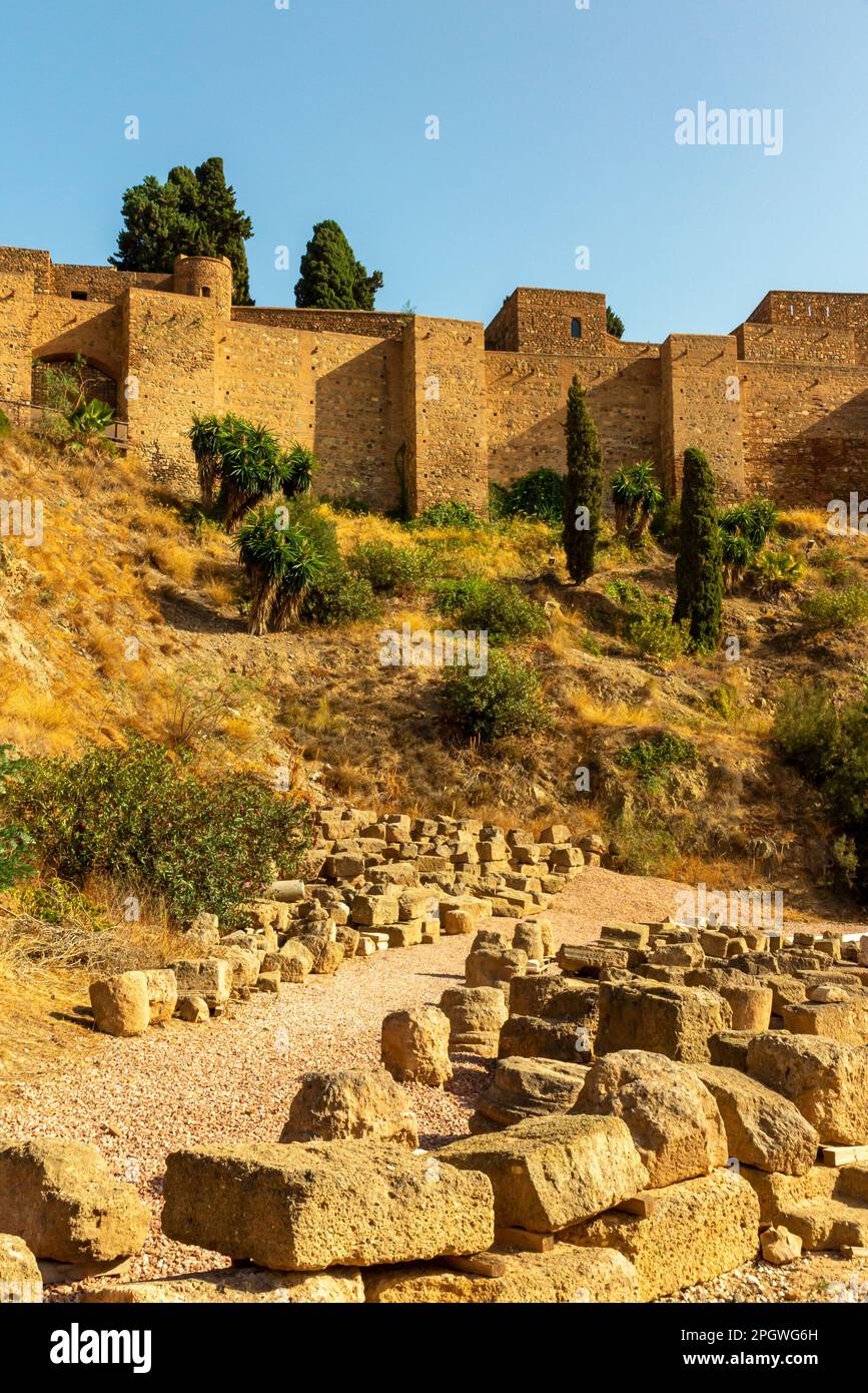 The Alcazaba in Malaga Andalucia southern Spain a palatial ...