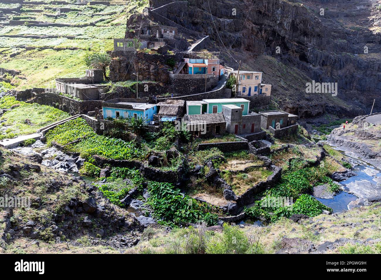 Small picturesque village in a remote valley on the eastern part of ...