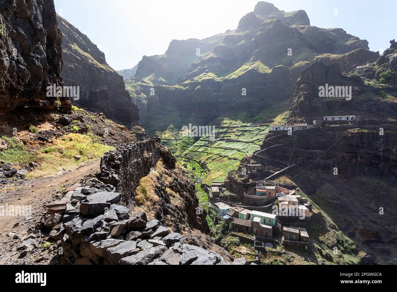 Small picturesque village in a remote valley on the eastern part of ...