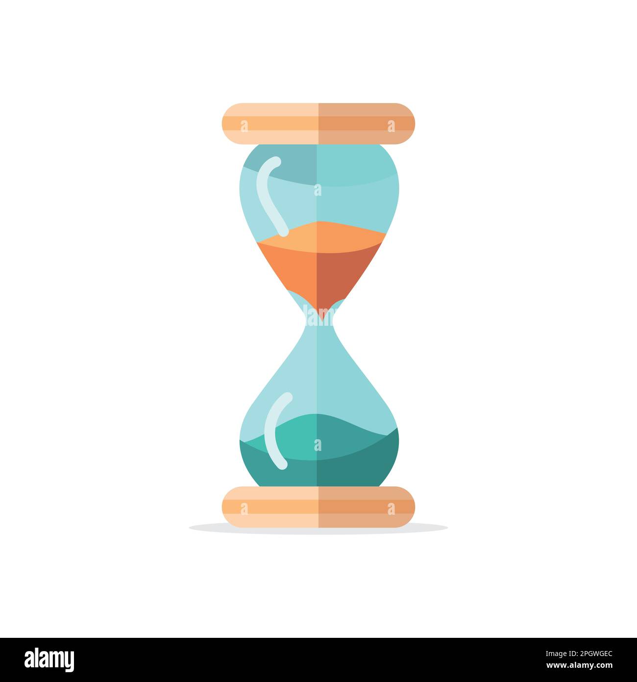 Hourglass icon in flat style, simple design. Vector illustration Stock ...