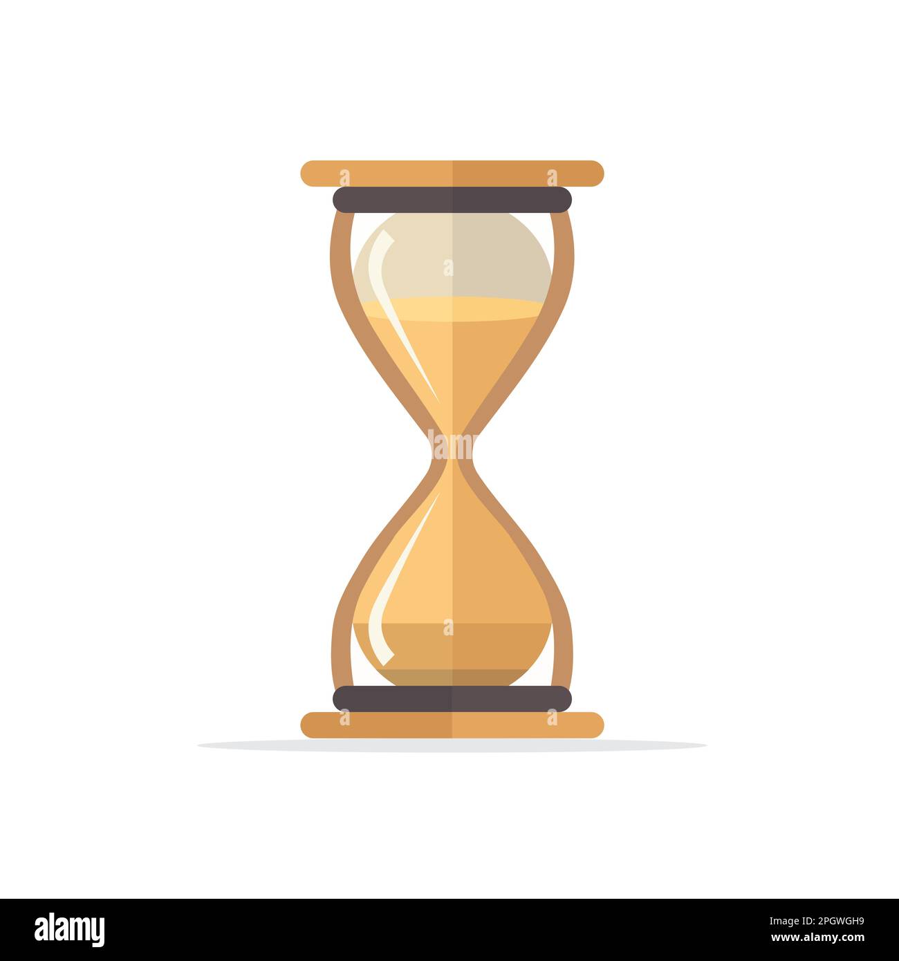 Hourglass icon in flat style, simple design. Vector illustration Stock ...
