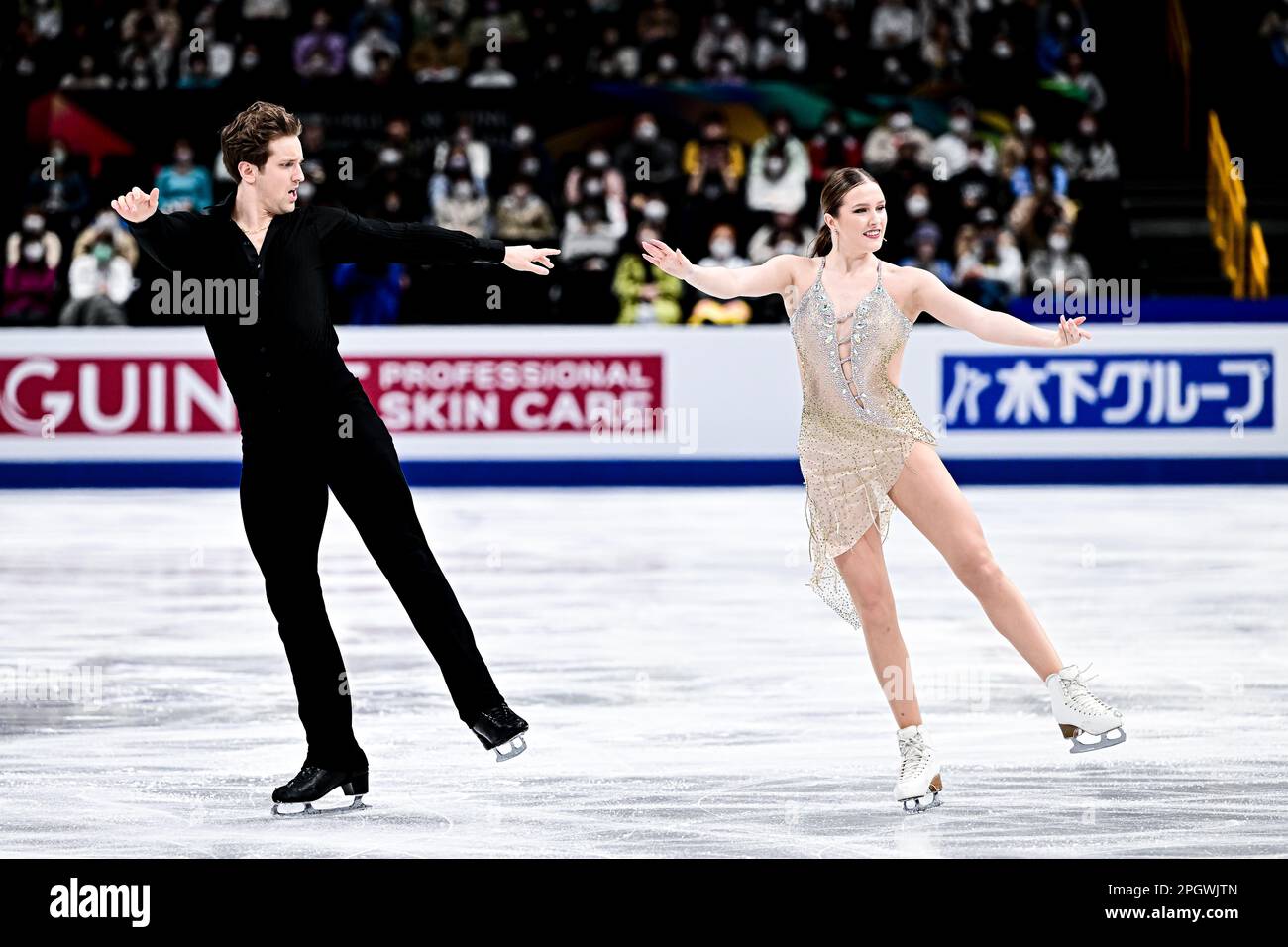 Christina CARREIRA & Anthony PONOMARENKO (USA), during Ice Dance Rhythm Dance, at the ISU World ...