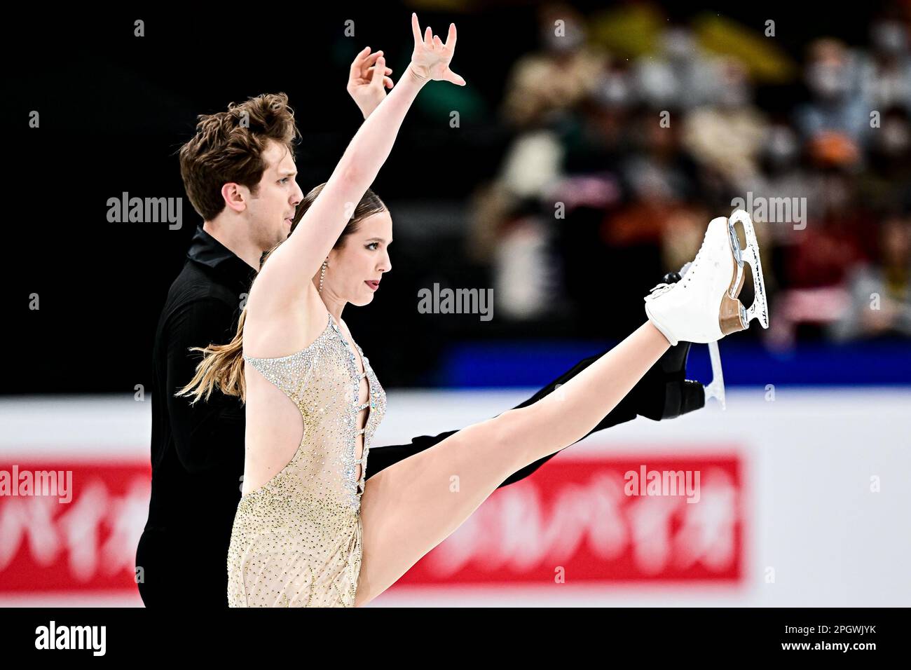 Christina CARREIRA & Anthony PONOMARENKO (USA), during Ice Dance Rhythm Dance, at the ISU World ...