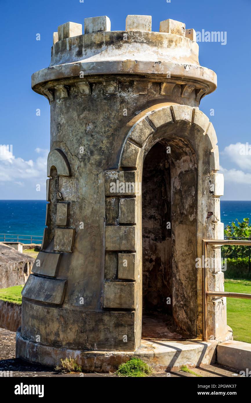 Sentry box, San Cristobal Castle, San Juan National Historic Site, Old ...