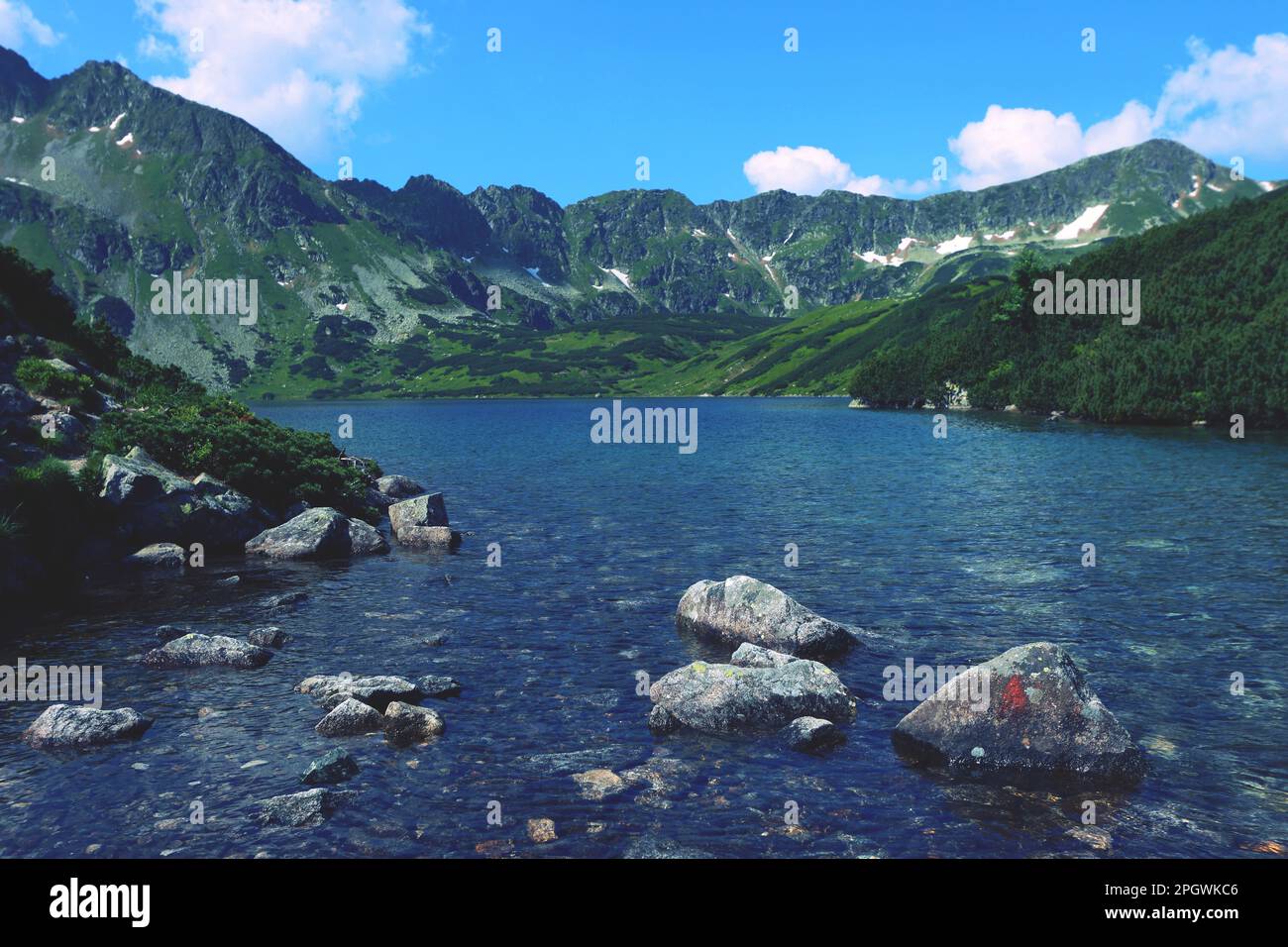 Tatra National Park. Polish peaks in the summer.Five Polish Ponds ...