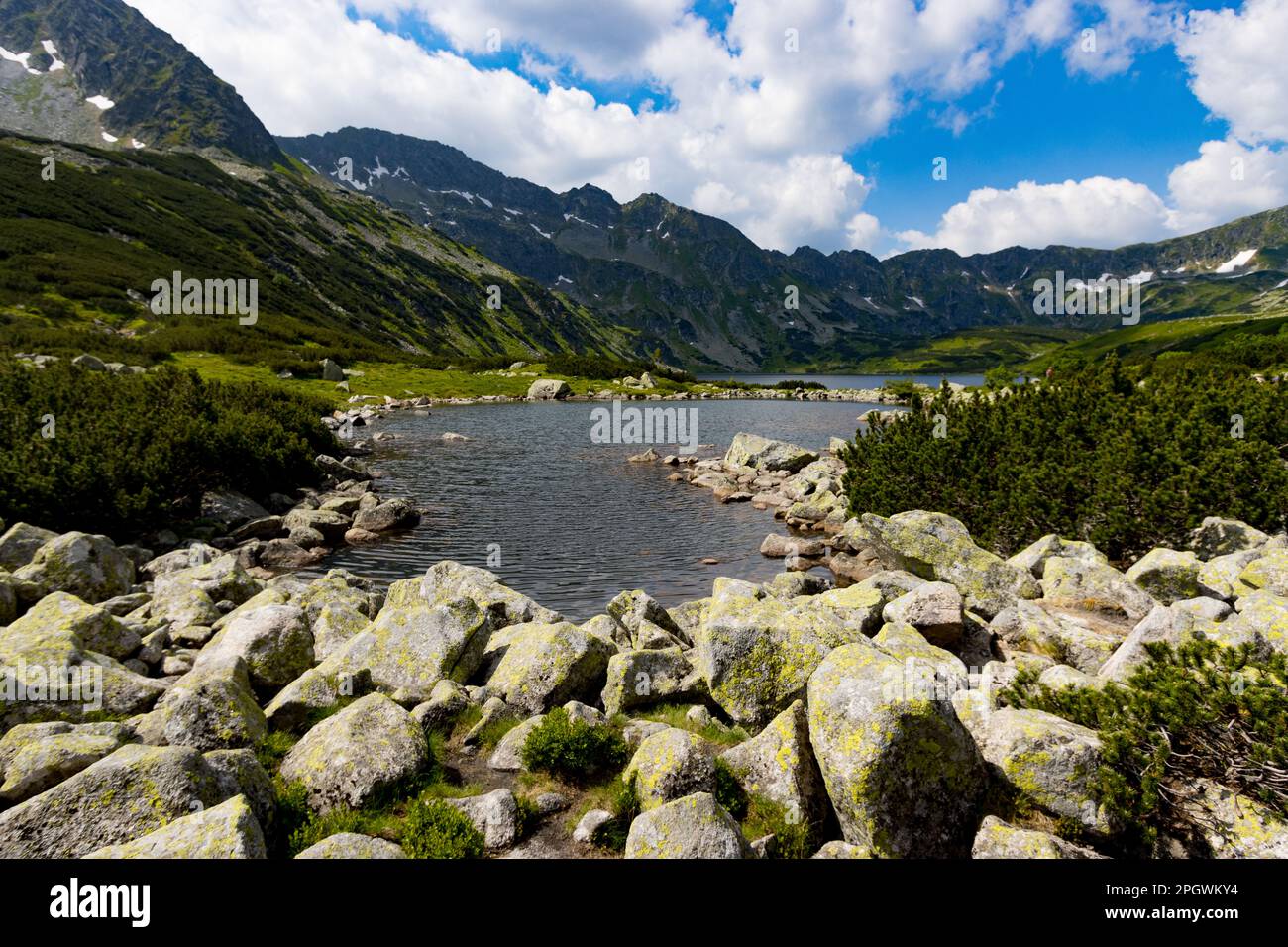 Valley of five ponds in the tatra mountains hi-res stock photography ...