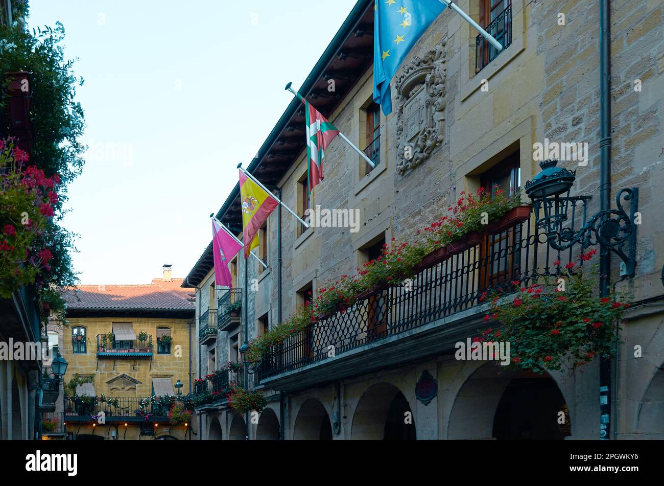 Main street of laguardia, alava, spain. Most beautiful villages in ...
