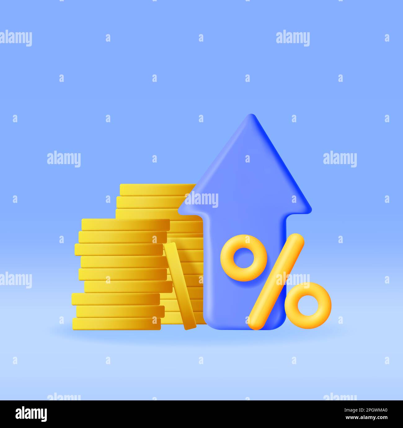3d rendering growth graph Stock Vector Images - Alamy