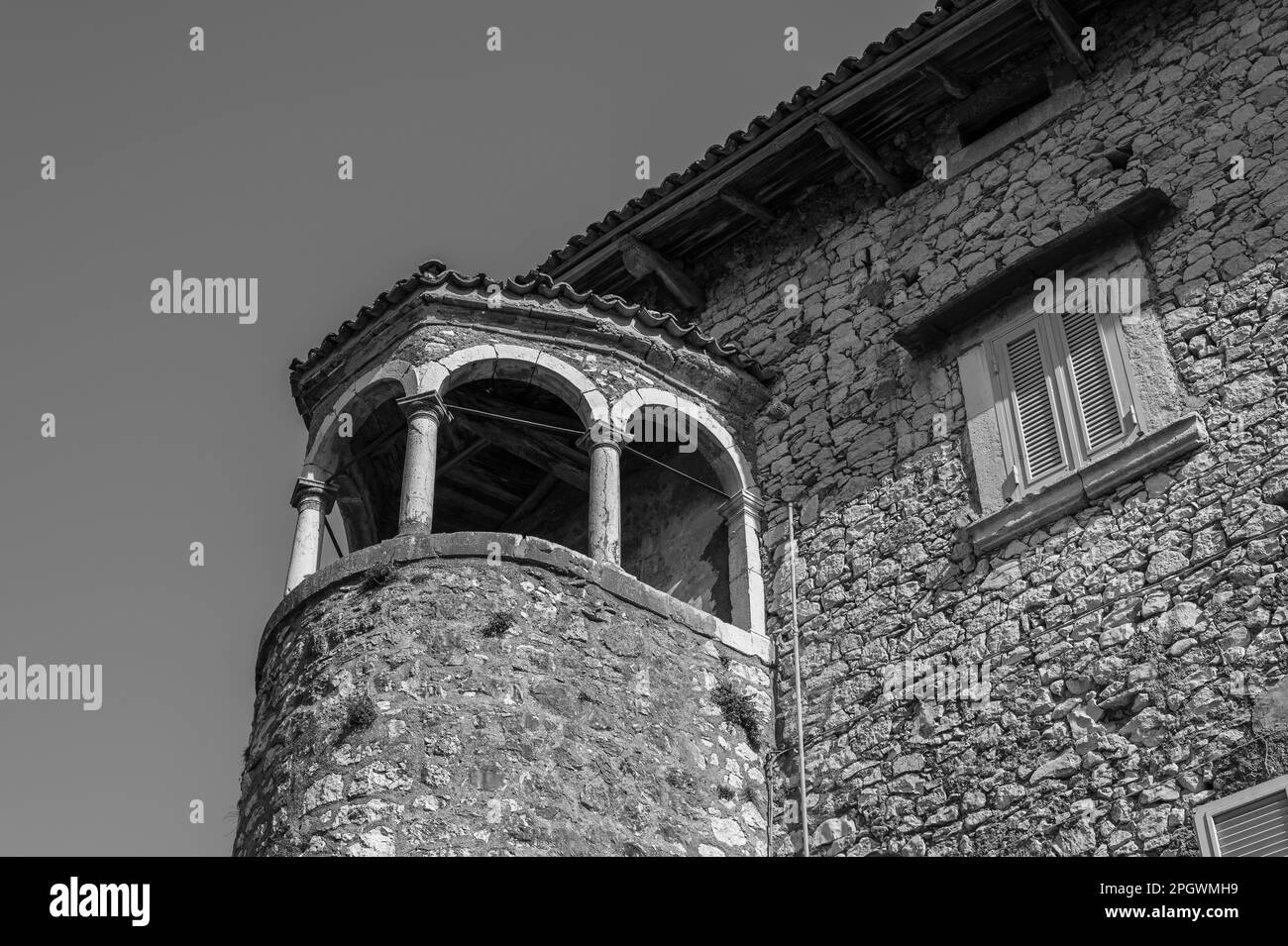 The castle occupies a substantial portion of the ancient village. It ...