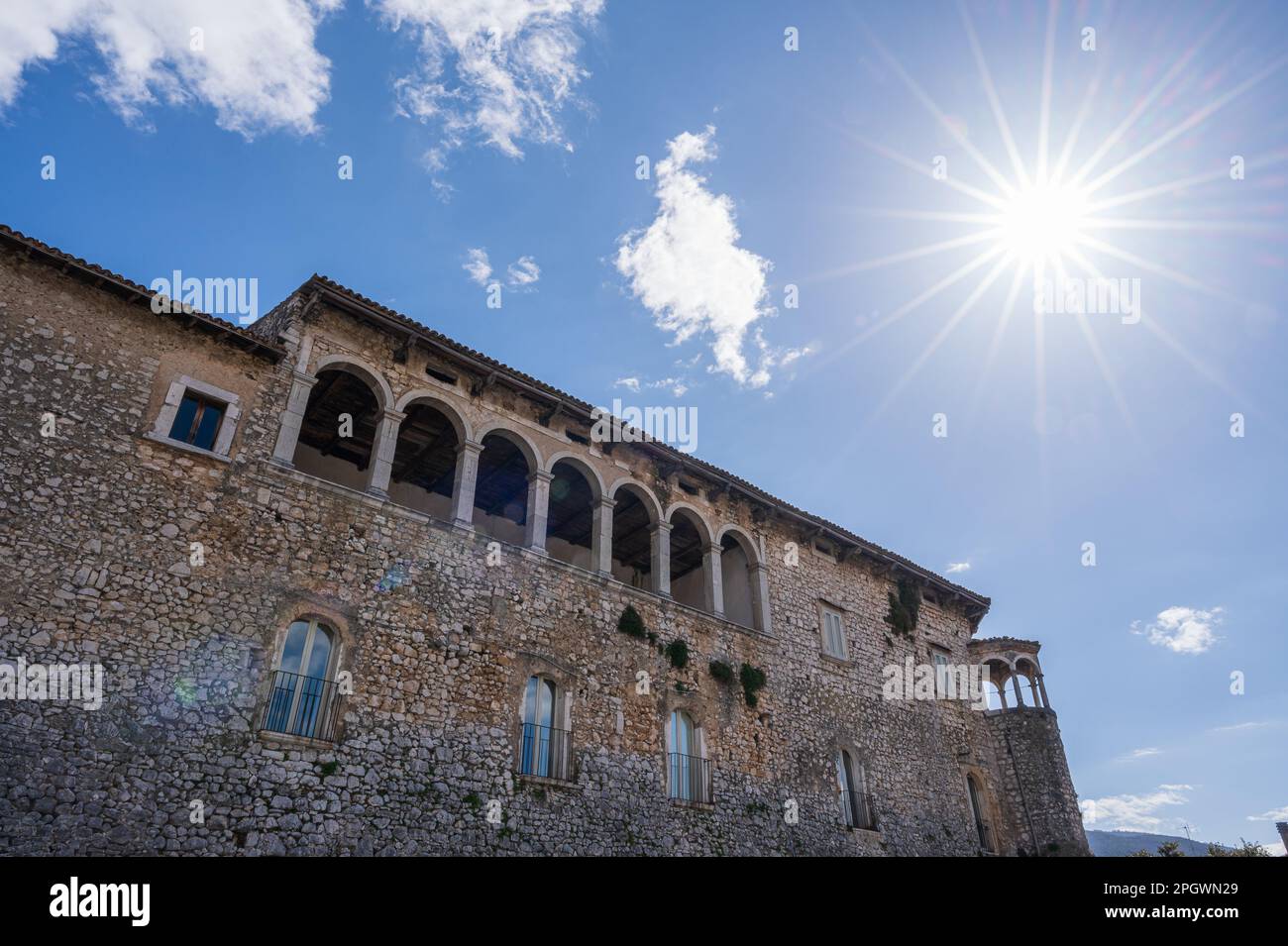 The castle occupies a substantial portion of the ancient village. It ...