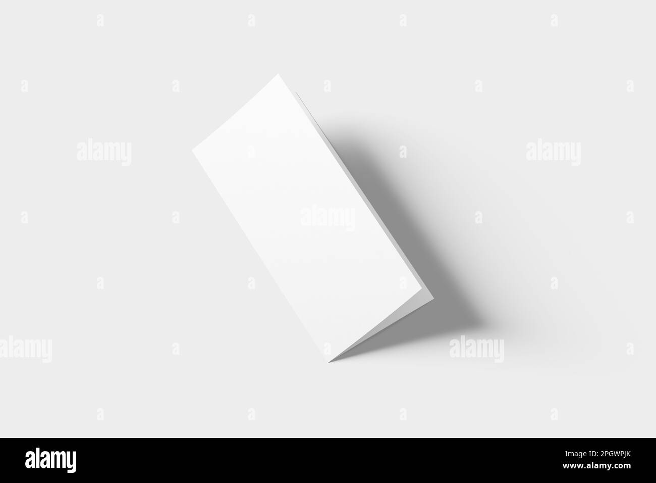 DL Bi-Fold Brochure Mockup 3D Rendering Stock Photo - Alamy
