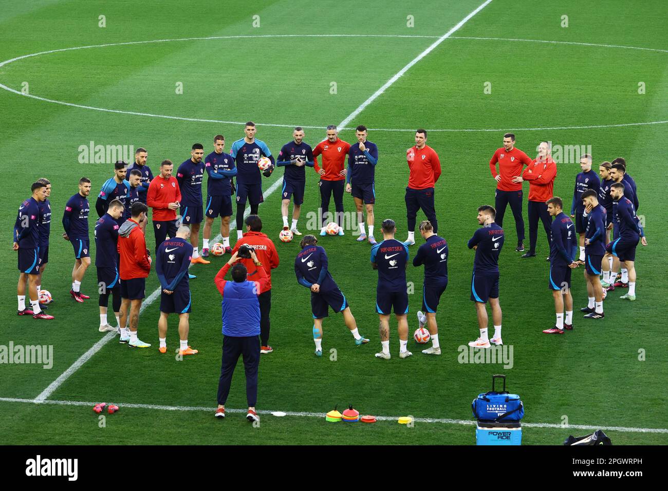Players of Croatia during the training session of the Croatia national ...