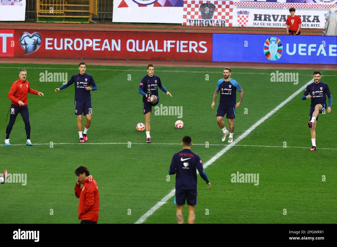 Fitness coach Luka Milanovic, Petar Musa, Mario Pasalic, Marko Livaja ...