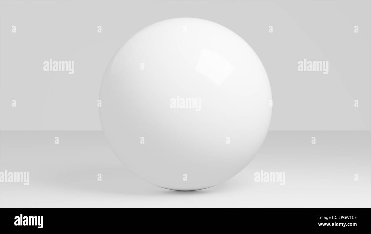 white sphere composition. Computer generated 3d render Stock Photo - Alamy