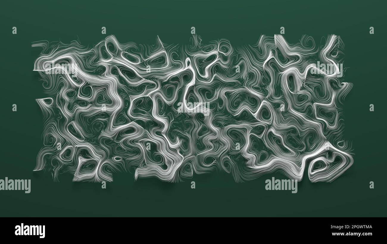 Animated abstract swirly trails. Movement of the fiber optics. 3D ...