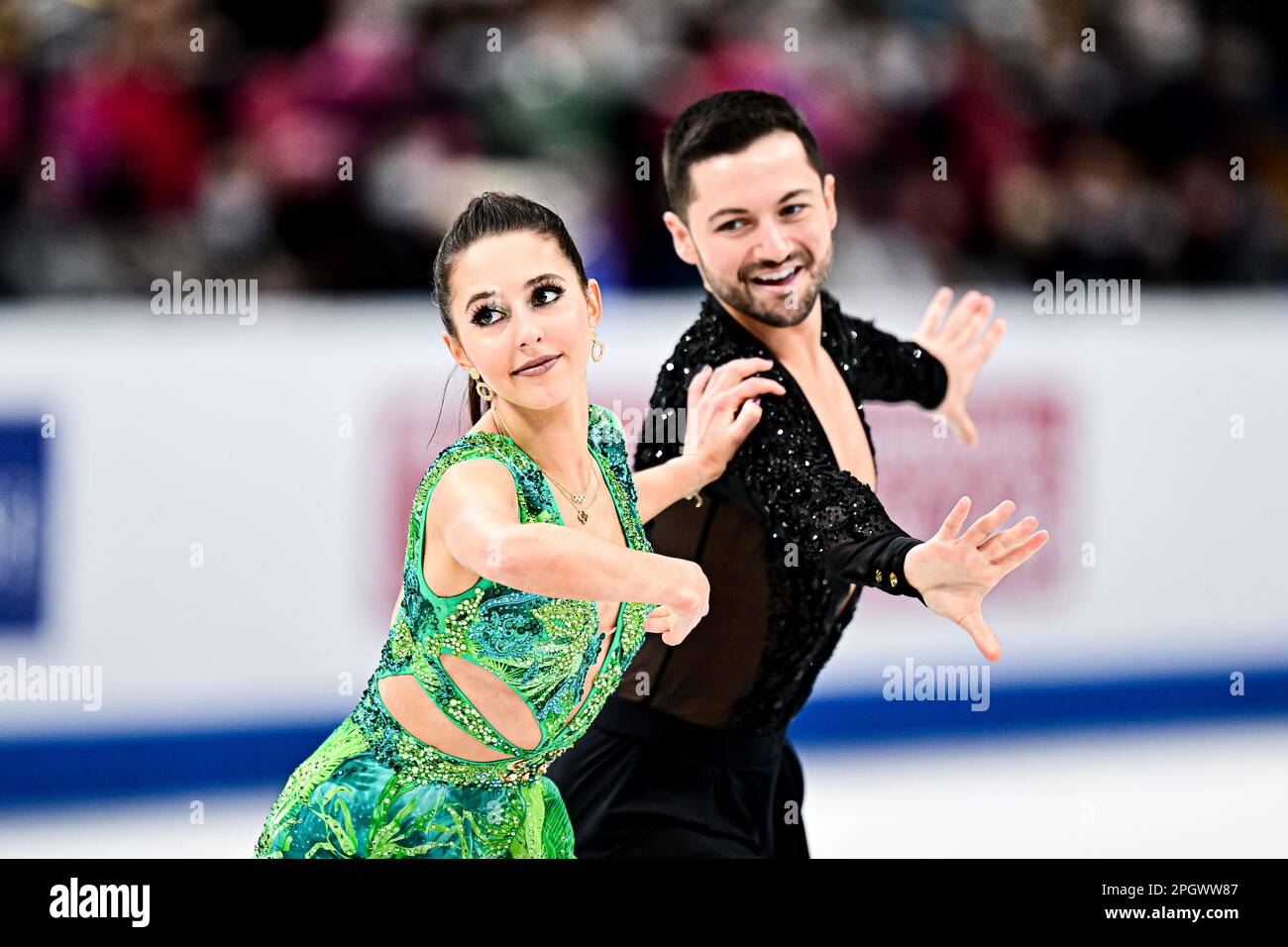 Lilah FEAR & Lewis GIBSON (GBR), during Ice Dance Rhythm Dance, at the ...